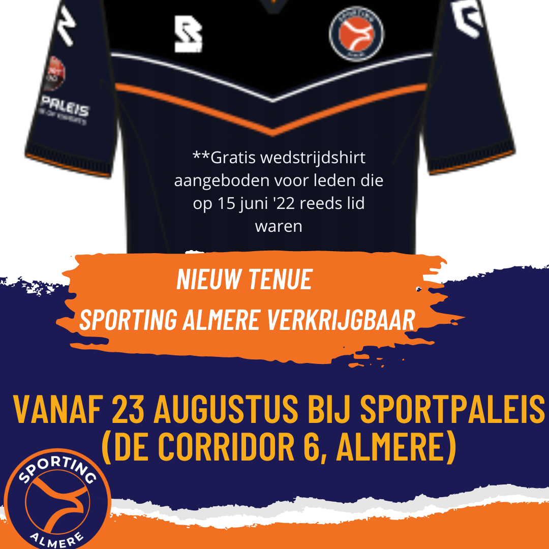 Nieuw tenue beschikbaar vanaf 23 augustus | Sporting Almere